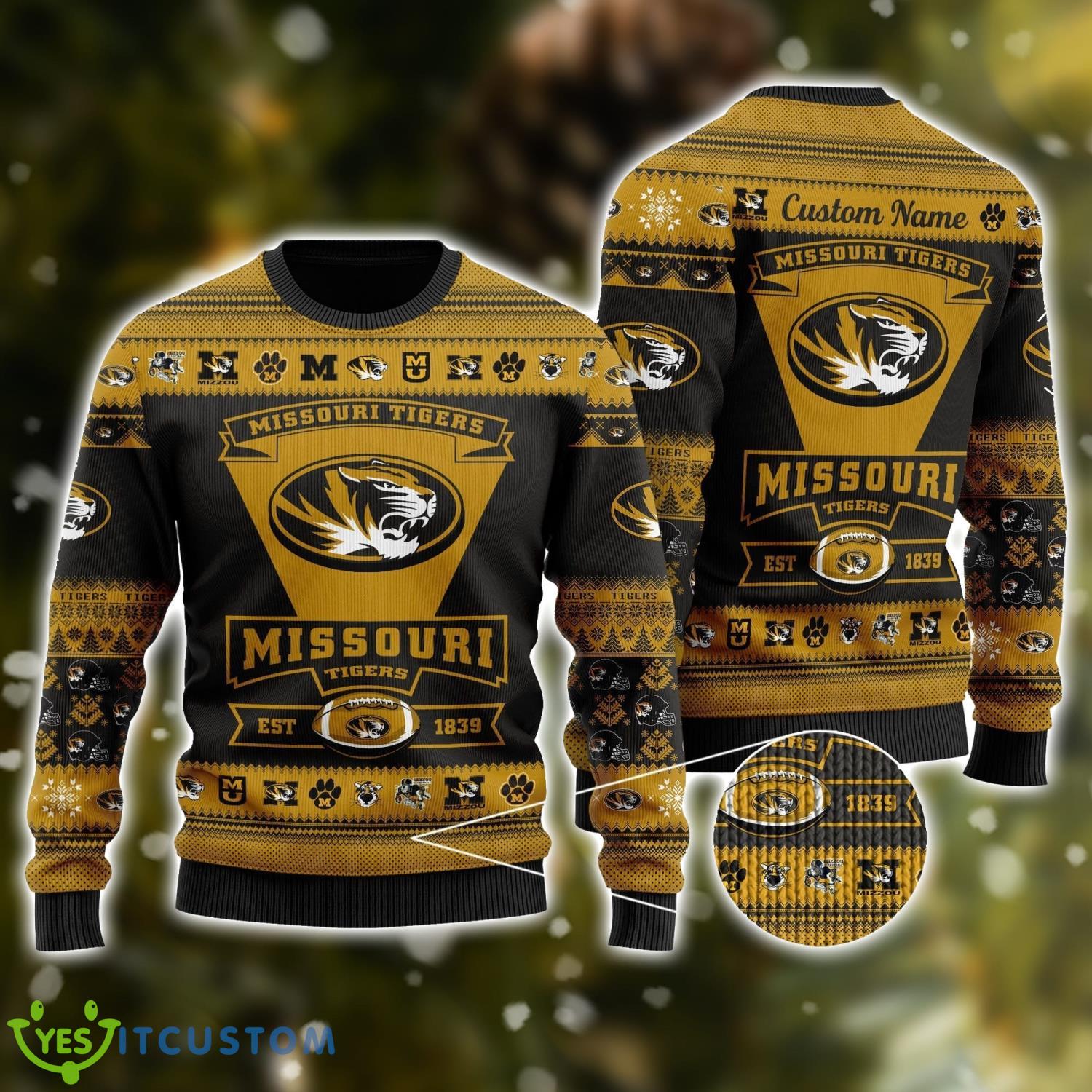 Missouri Tigers Football Team Logo Custom Name Personalized Ugly ...
