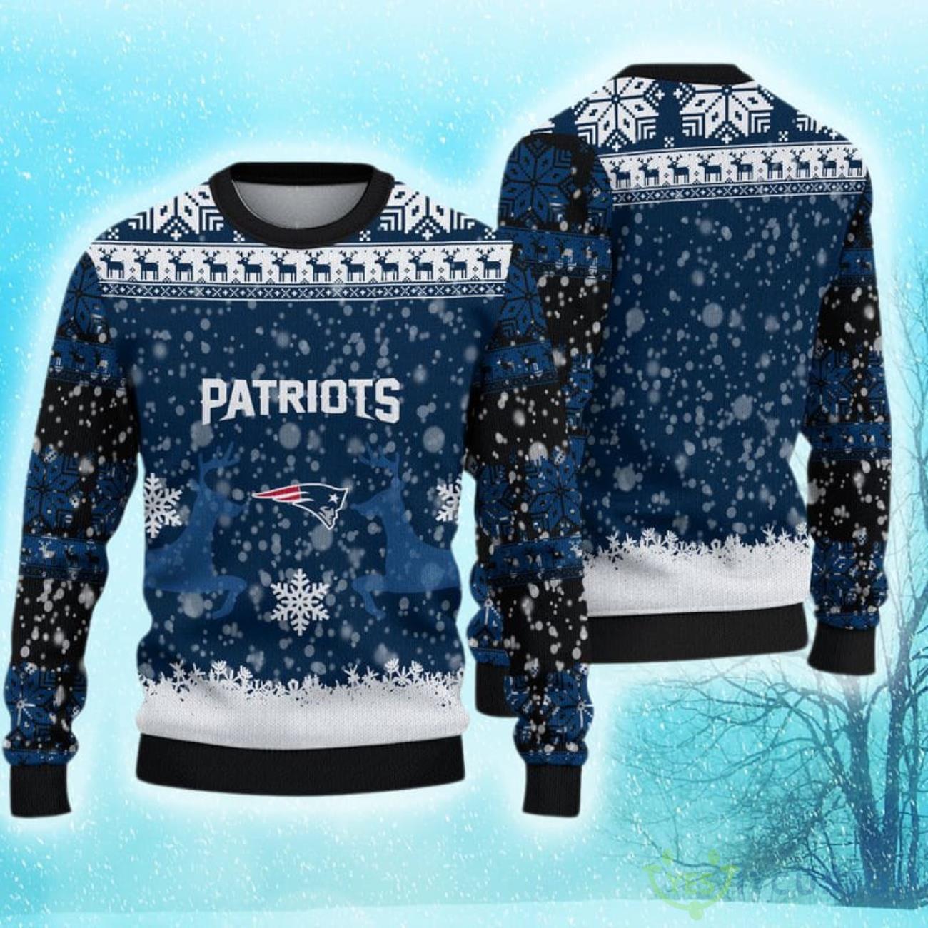 New England Patriots Christmas Reindeer Limited Edition Ugly Sweater ...