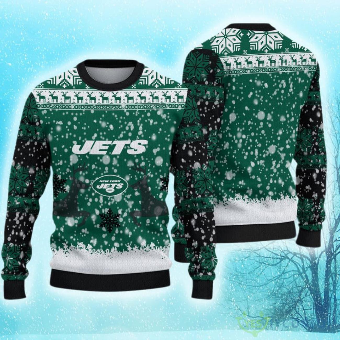 New York Jets Christmas Reindeer Limited Edition Ugly Sweater - YesItCustom