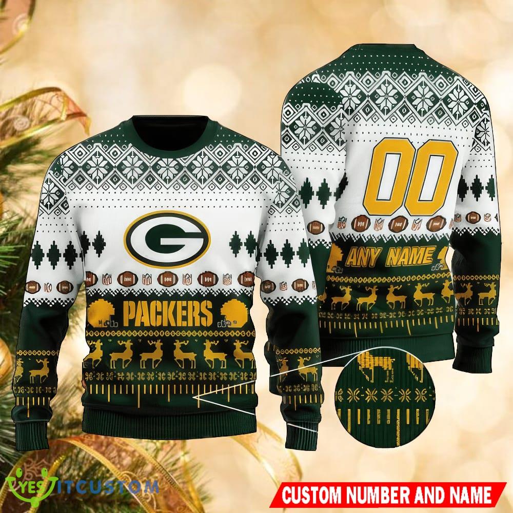 NFL Green Bay Packers Chimney AOP Knitted Christmas Sweater Custom ...