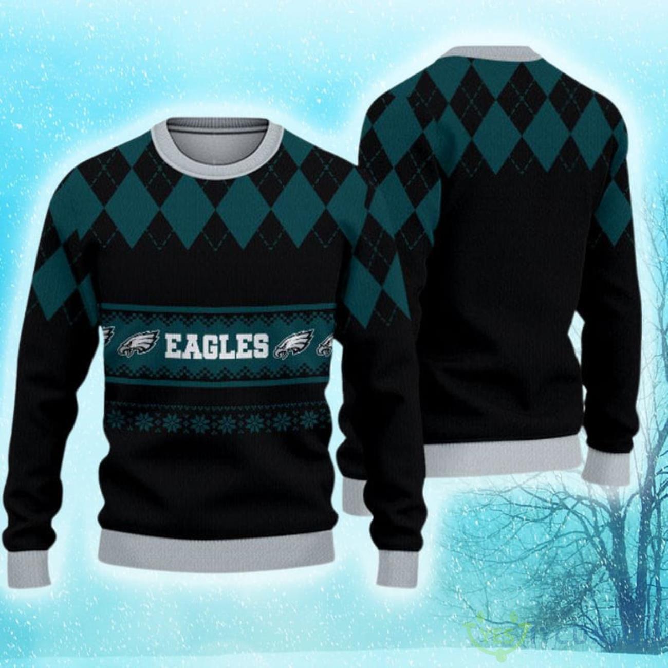 Philadelphia Eagles Christmas Caro Pattern Limited Edition Ugly Sweater ...