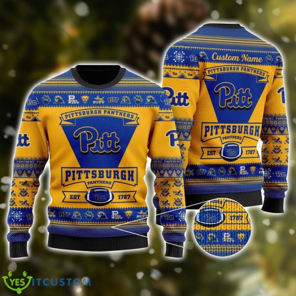 Pittsburgh Panthers Football Team Logo Personalized Ugly Christmas ...