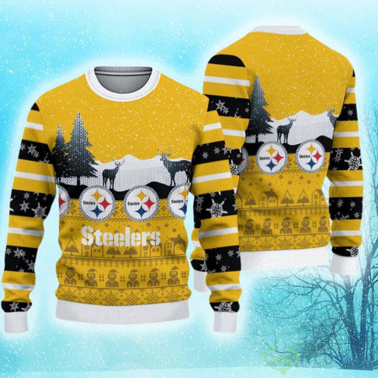 Pittsburgh Steelers Christmas Reindeers Pattern Limited Edition Ugly ...