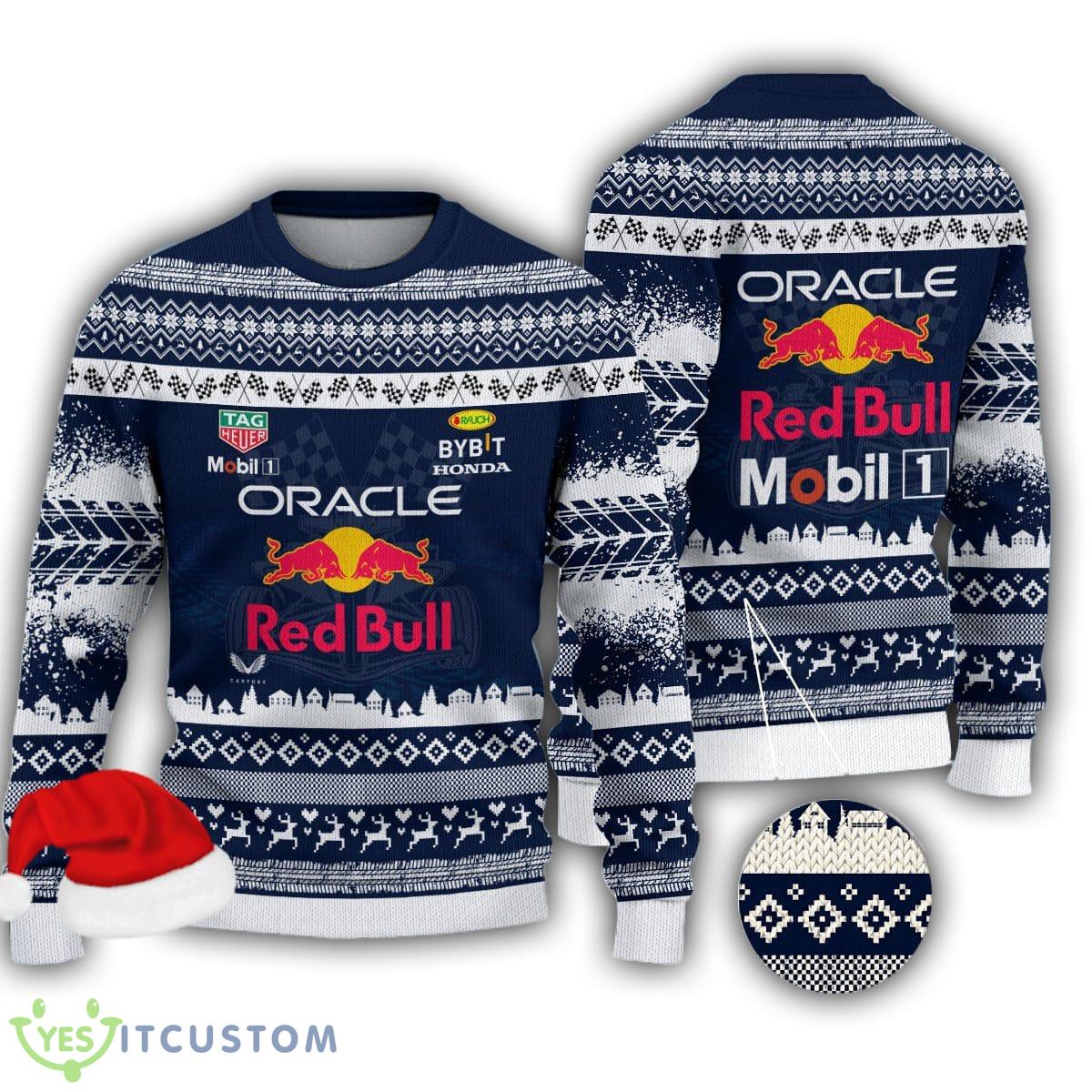 Red Bull Racing Formula 1 Team Kintted Christmas 3D Sweater For Men And ...