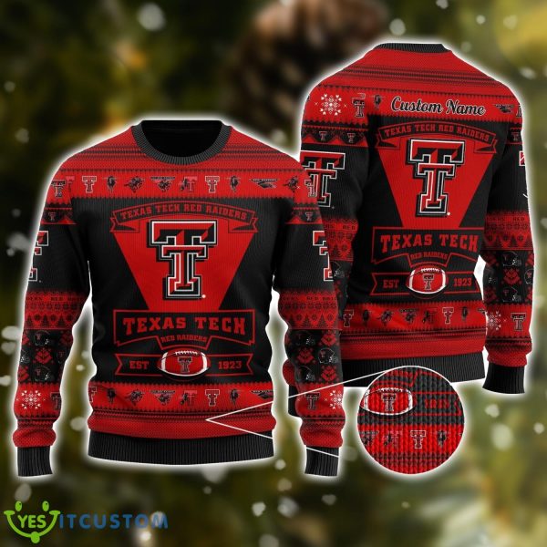 Texas Tech Red Raiders Football Team Logo Personalized Ugly Christmas ...
