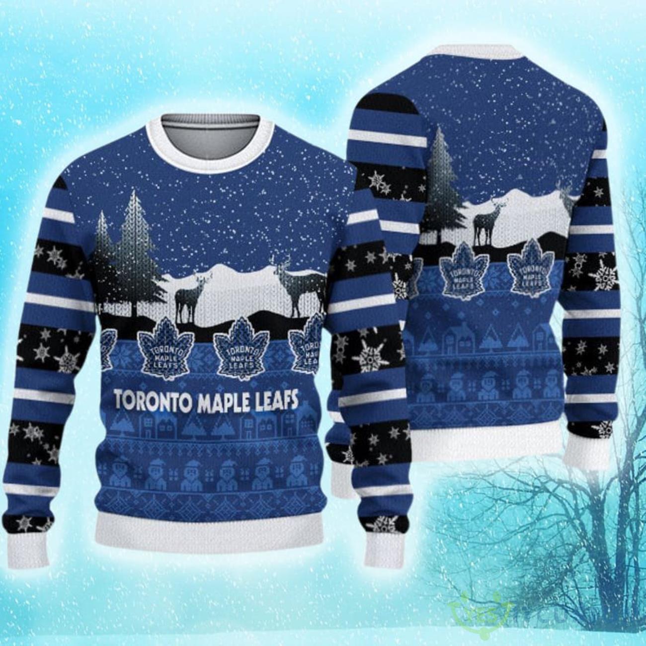 Toronto Maple Leafs Christmas Reindeers Pattern Limited Edition Ugly ...