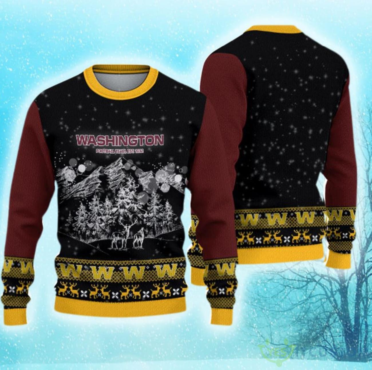 Washington Commanders Christmas Mountain Limited Edition Ugly Sweater ...