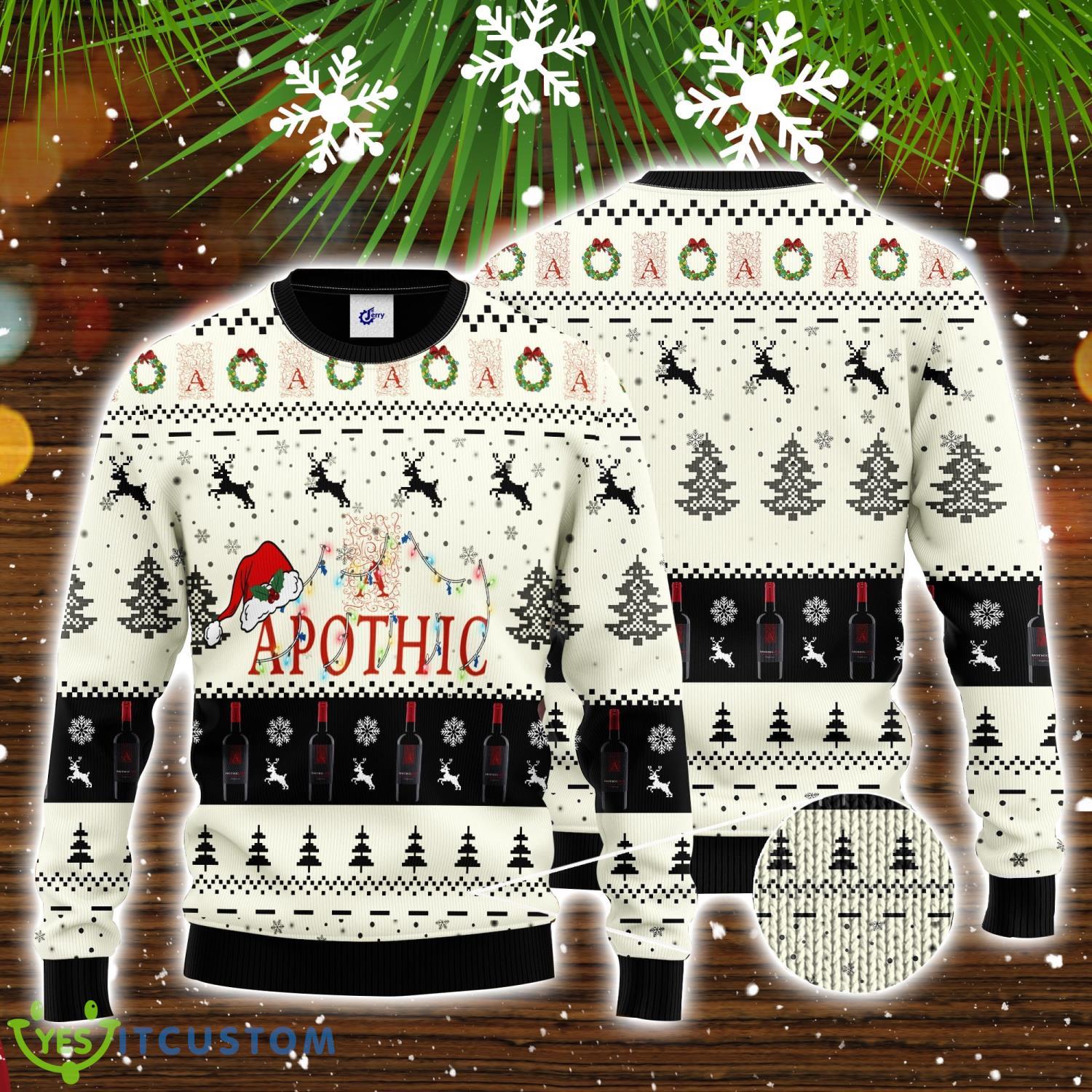 Apothic Santa Hat Christmas 3D Ugly Christmas Sweater Unisex Sweater ...