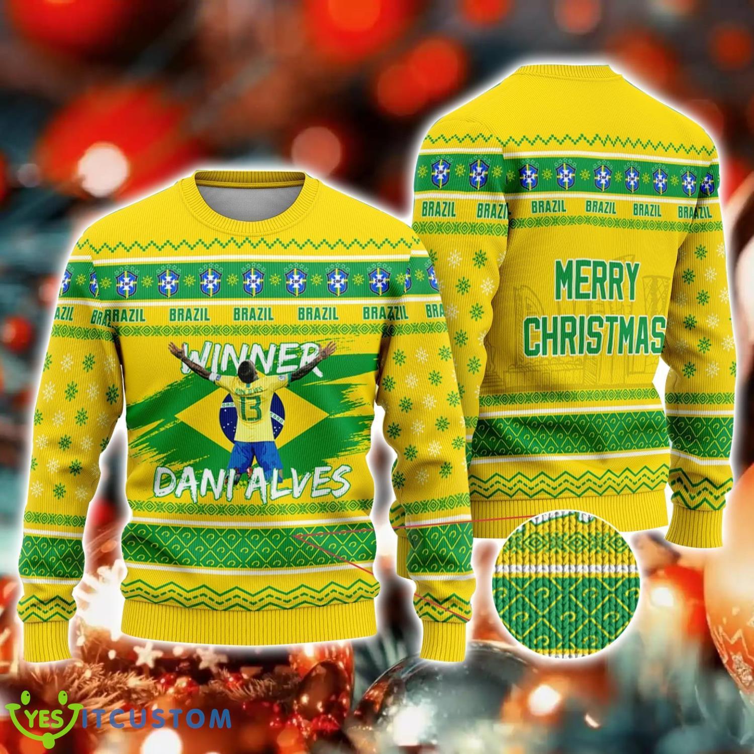 Brazil Dani Alves FiFa World Cup Qatar 2022 Merry Ugly Christmas ...
