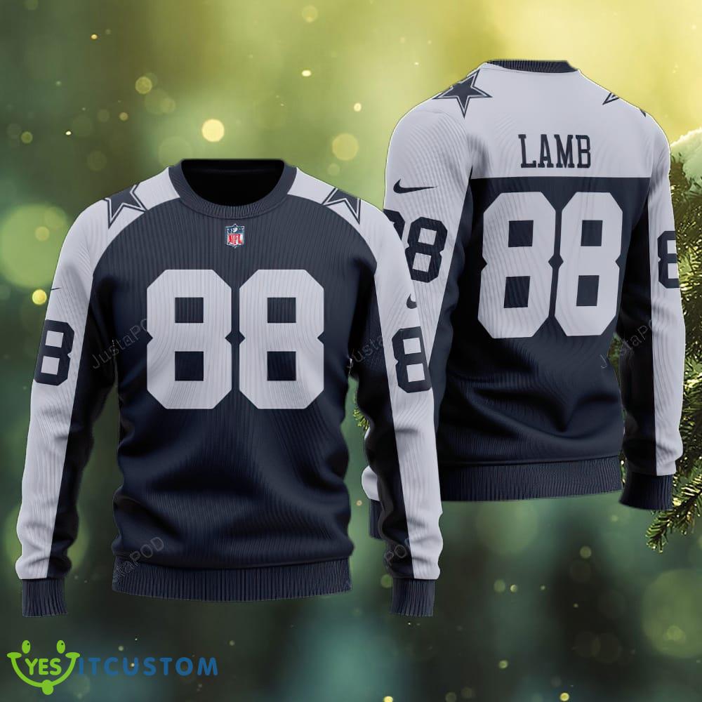 Ceedee Lamb 88 NFL Dallas Cowboys Celebrate Knitted Christmas 3D ...