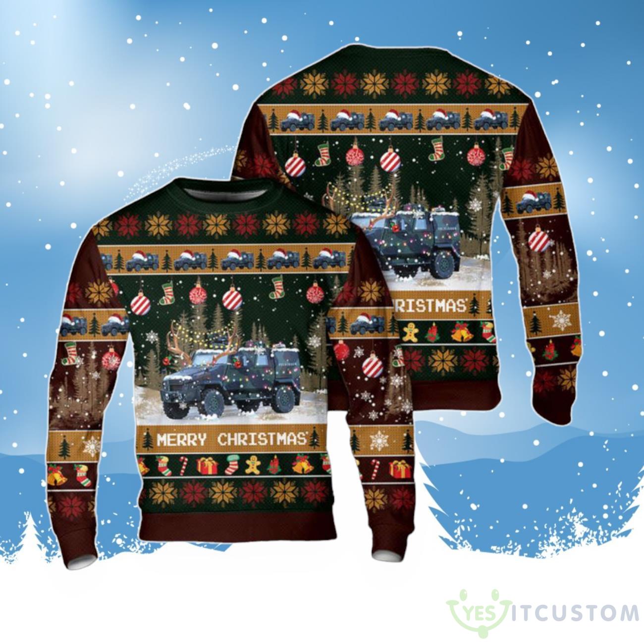 German Armed Forces Feldjager MOWAG Eagle V Christmas Sweater Gift For ...