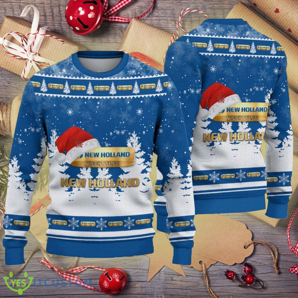 Golden New Holland Logo Santa Hat Car Truck And Motorcycle Ugly ...