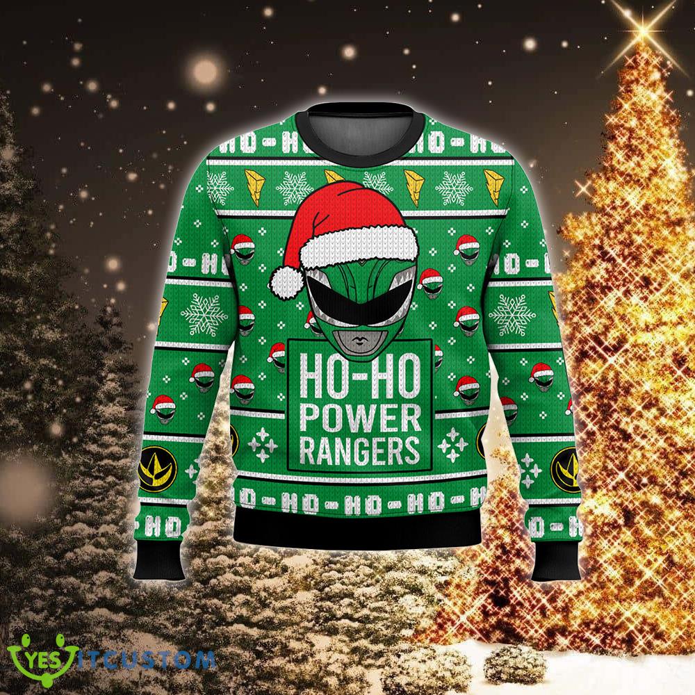 Green Ranger Ho-Ho Power Rangers Trend Ugly Christmas Sweater AOP For ...