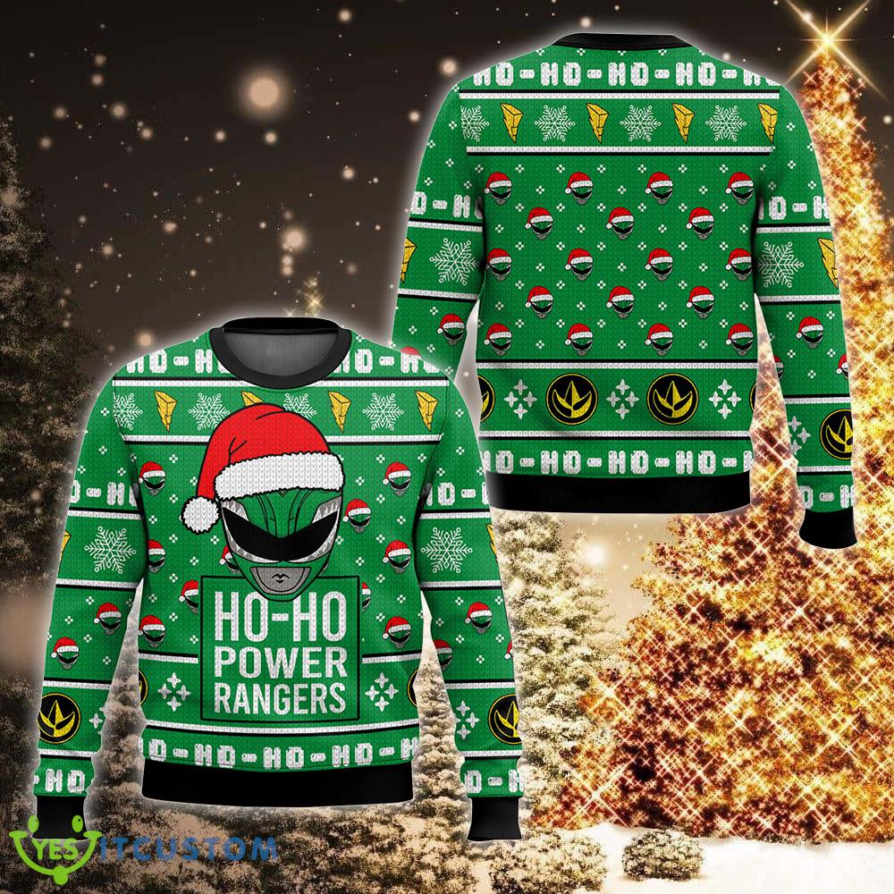 Green Ranger Ho-Ho Power Rangers Trend Ugly Christmas Sweater AOP For ...