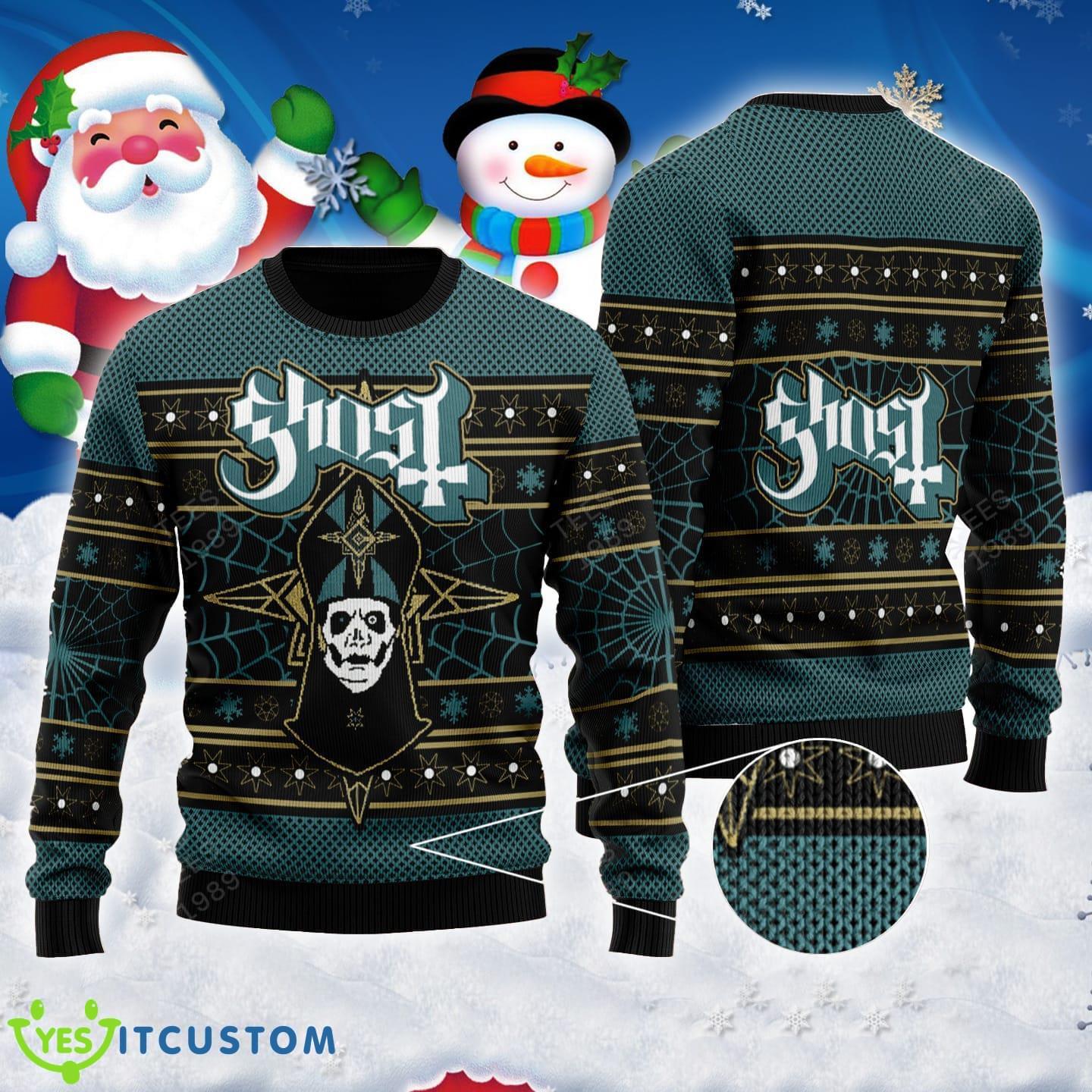 Holiday Ghost Ugly Sweater Christmas For Men And Women - YesItCustom
