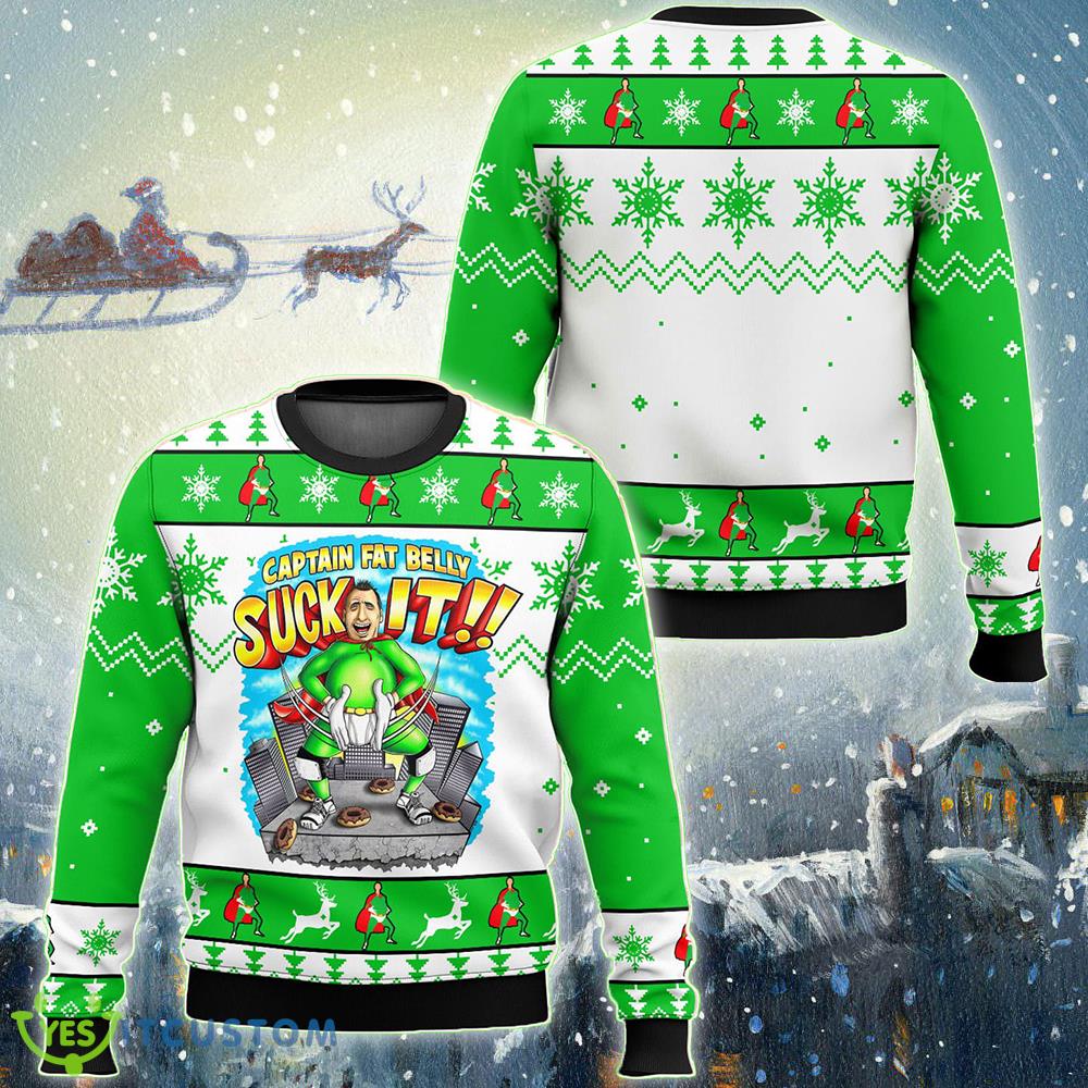 Impractical Jokers Captain Fat Belly Suck It New Ugly Xmas 3D Sweater ...