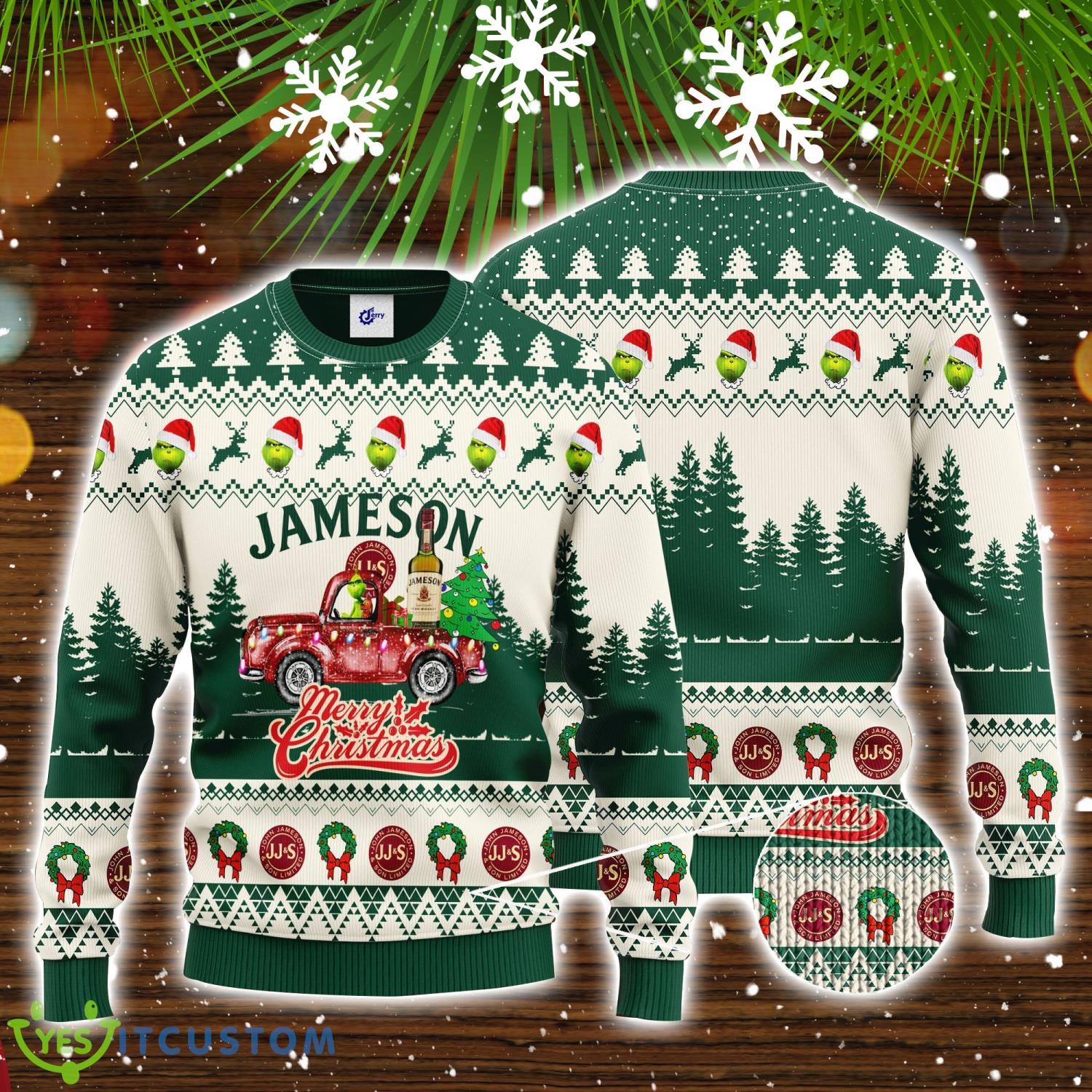 Jameson Grinch Merry Christmas 3D Ugly Christmas Sweater Unisex Sweater ...