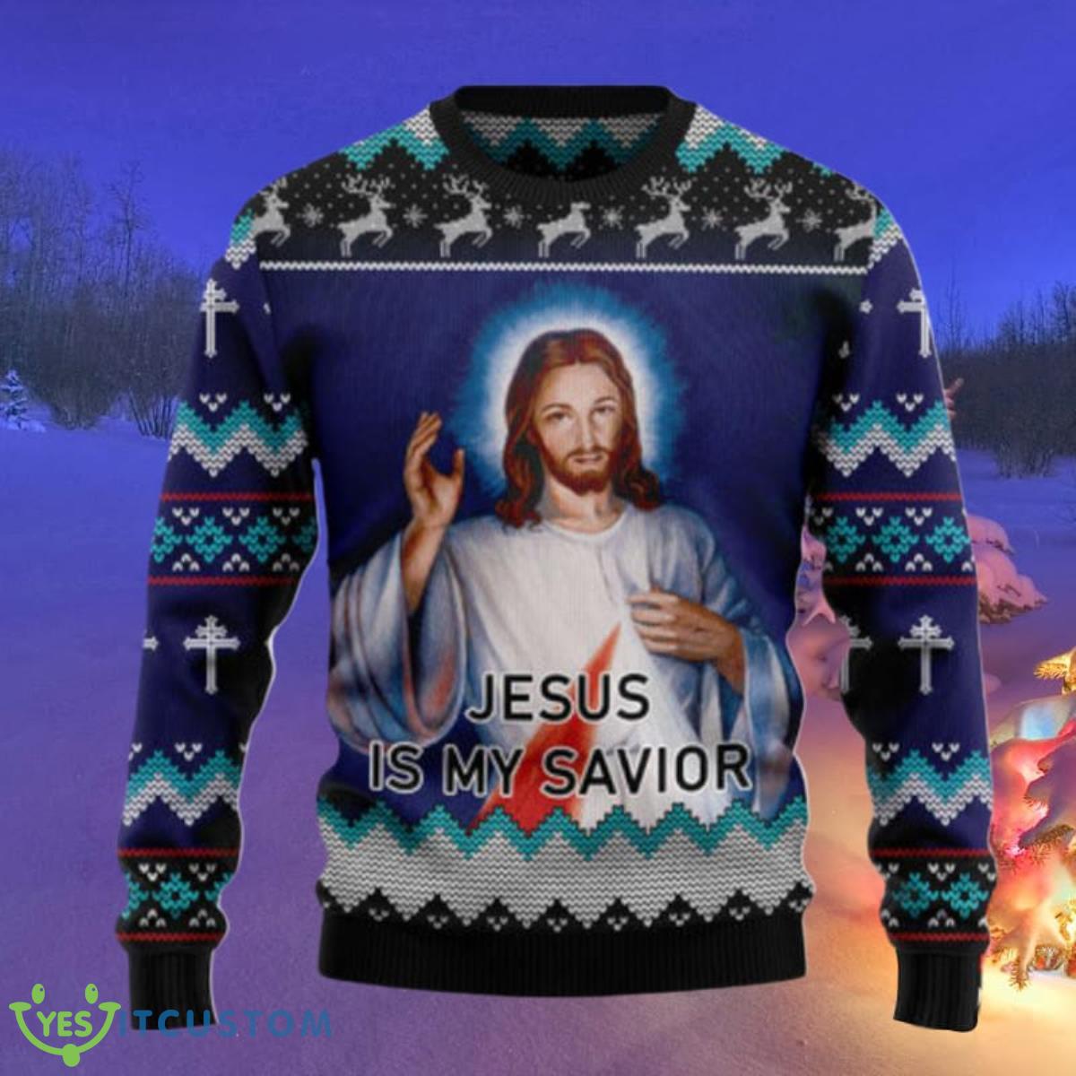 Jesus Is My Savior Ugly Christmas Sweaters Unique Gift - YesItCustom