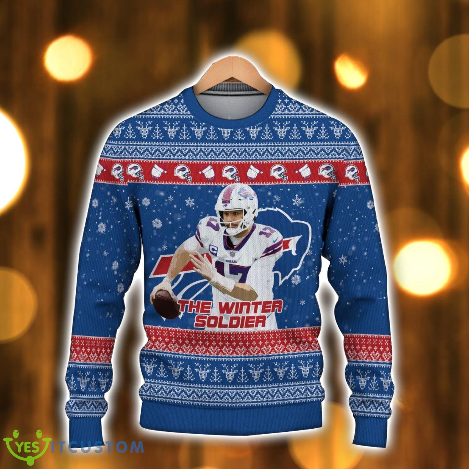 Josh Allen The Winter Soldier Billieve In Buffalo NFL Ugly Christmas ...