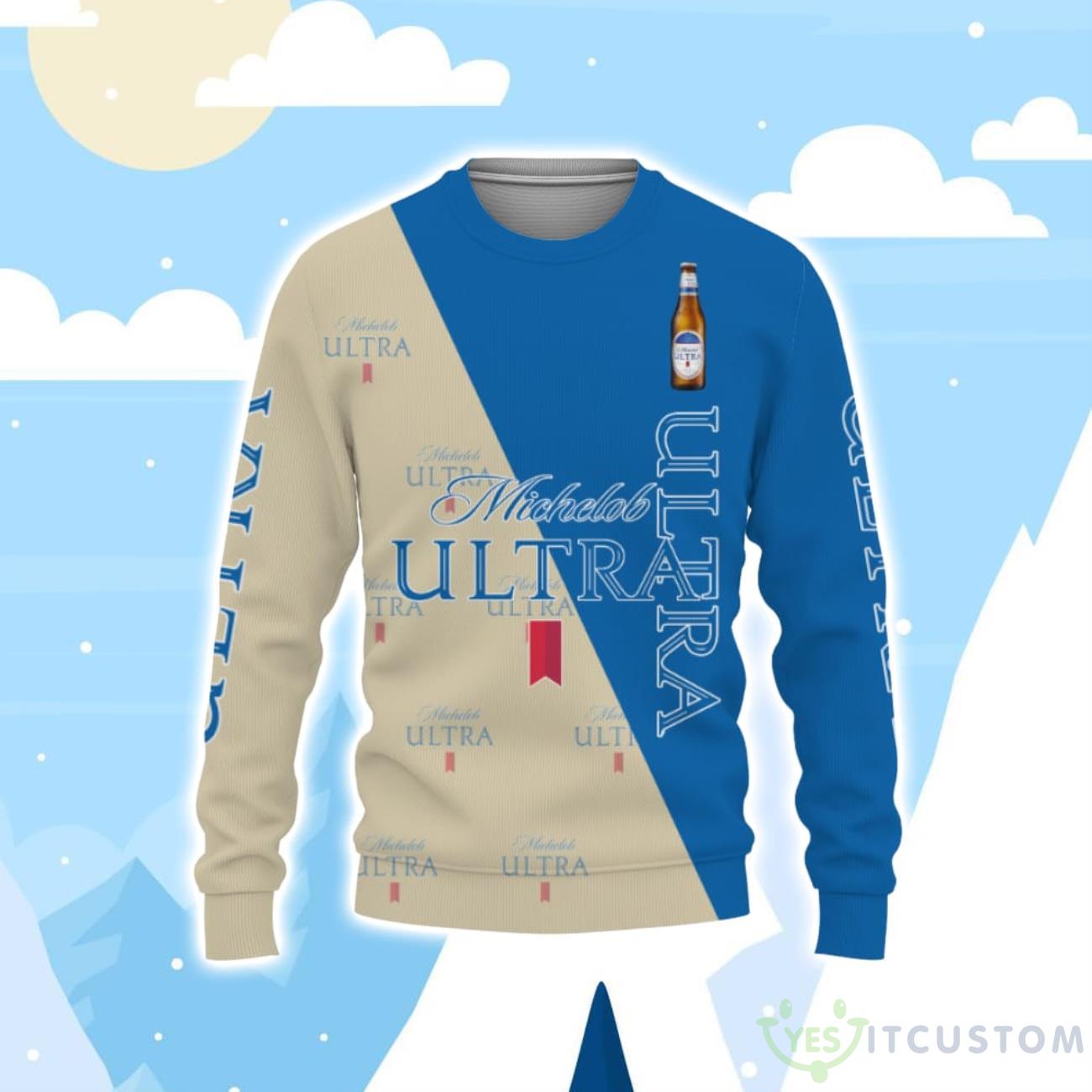 Michelob Ultra Beers Beers And Whiskey Pattern Logo Christmas Sweater ...