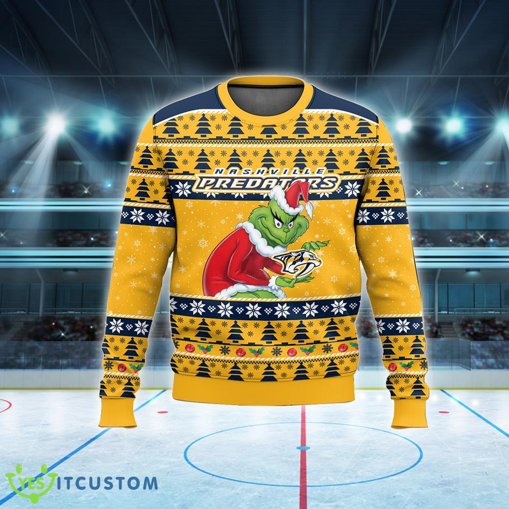 NHL Nashville Predators Grinch Logo New Ugly Xmas 3D Sweater Gift For ...