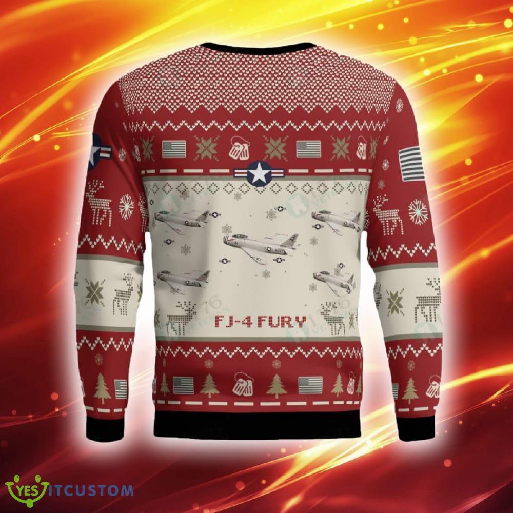 North American FJ 4 Fury FJ4 Aircraft Ugly Sweater Red Hot Trending ...
