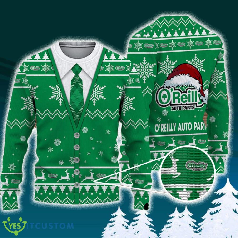 o'reilly auto parts Vest Collar 3D Ugly Christmas Sweater Santa Hat New ...
