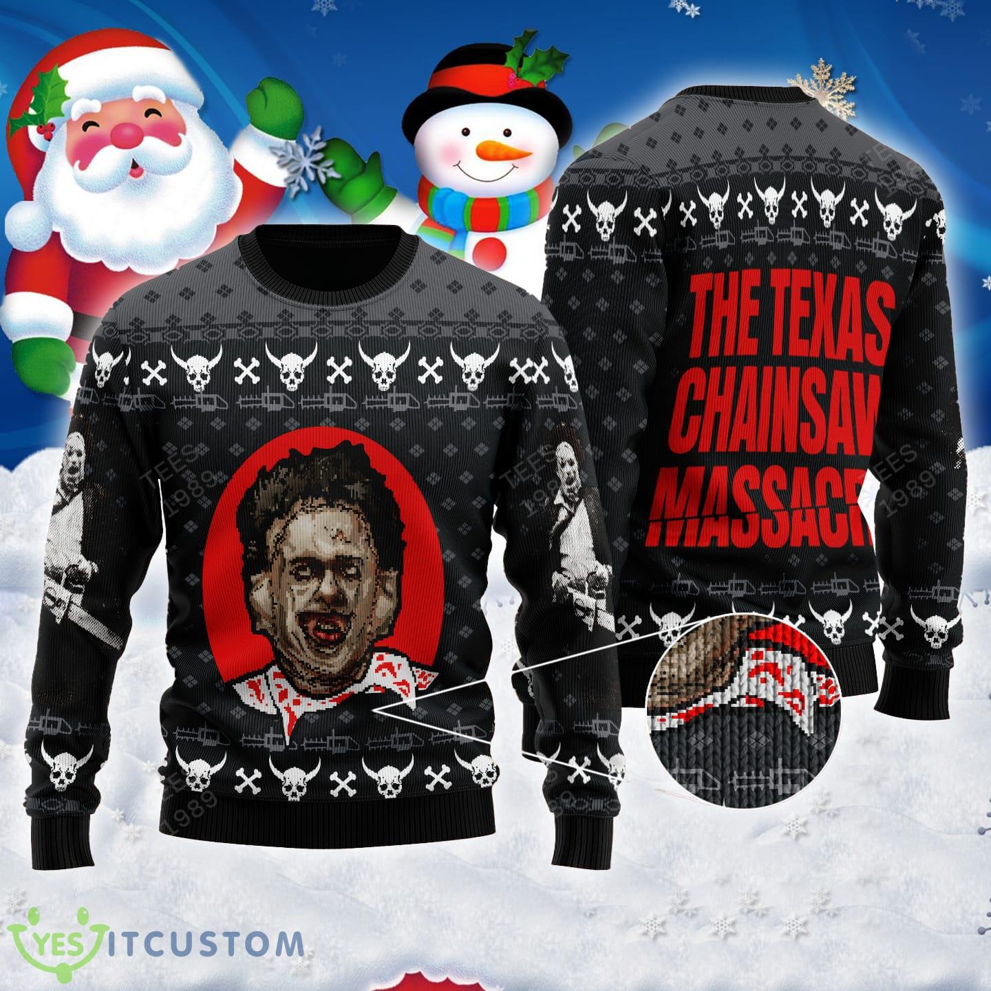 The Texas Chainsaw Massacre Ugly Sweater Christmas For Men And Women ...