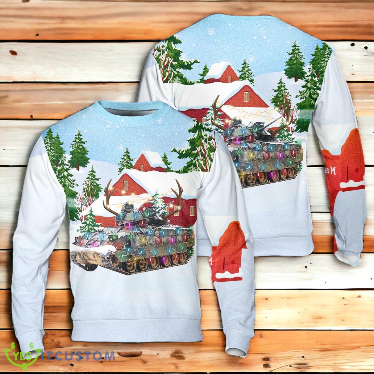 US Army M2A2 ODS Bradley Infantry Fighting Vehicle Christmas Sweater ...