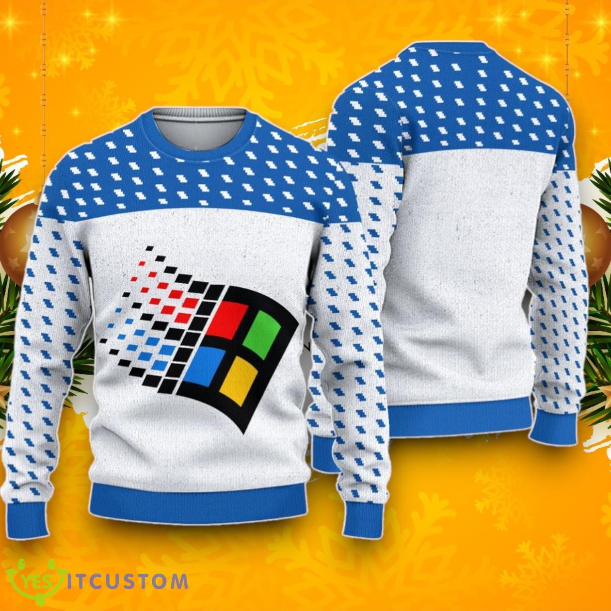 Windows 95 Ugly Christmas 3D Sweater - YesItCustom