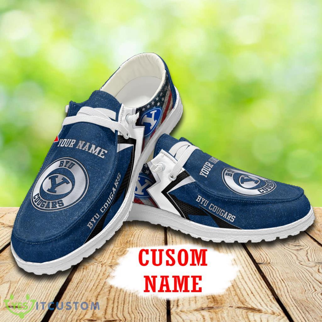 Custom Name Byu Cougars Dude Loafer Shoes - YesItCustom