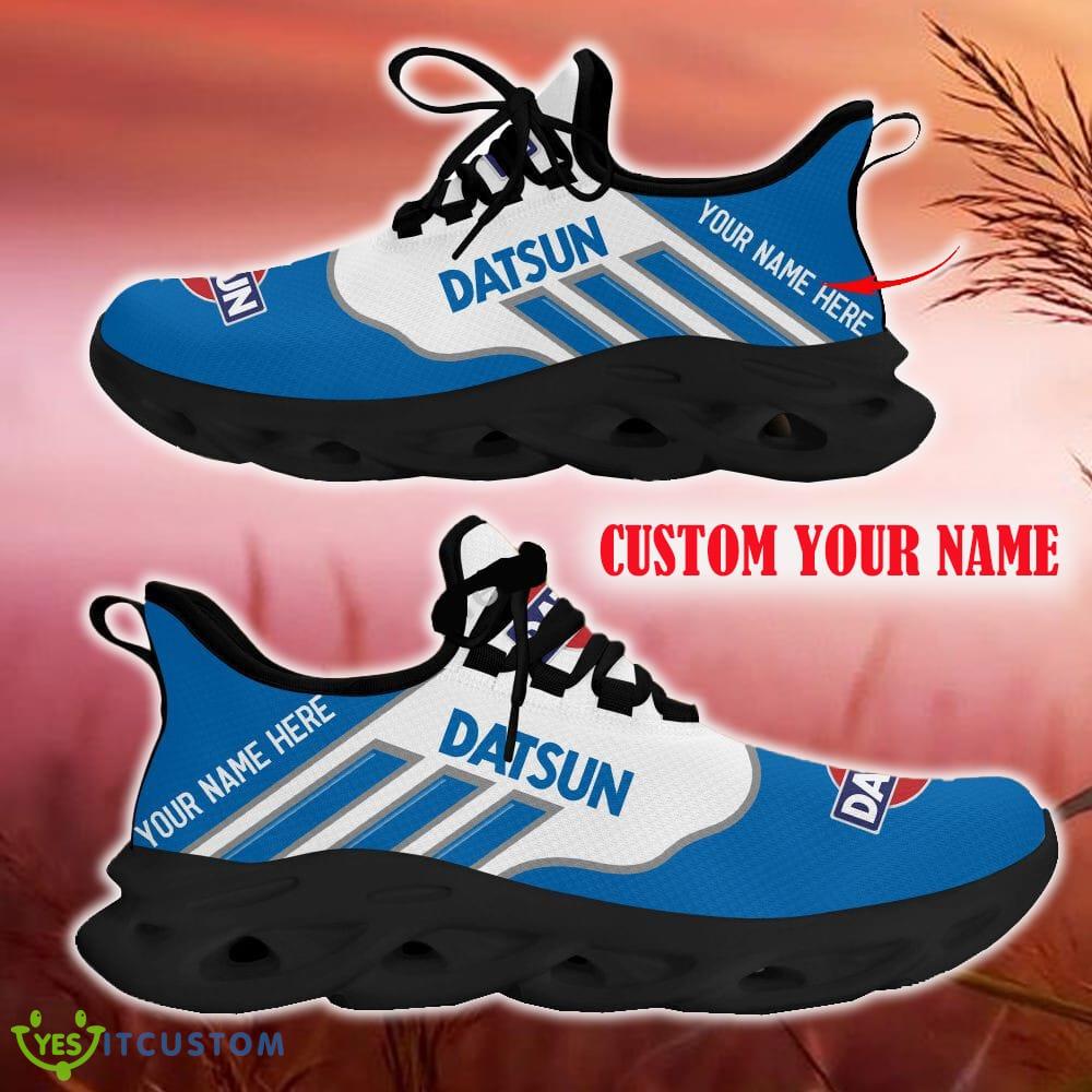 Custom Name Datsun Blue Car Logo Max Soul Sneakers For Fans Team ...