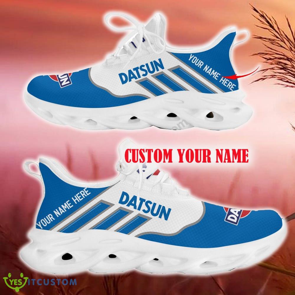 Custom Name Datsun Blue Car Logo Max Soul Sneakers For Fans Team ...