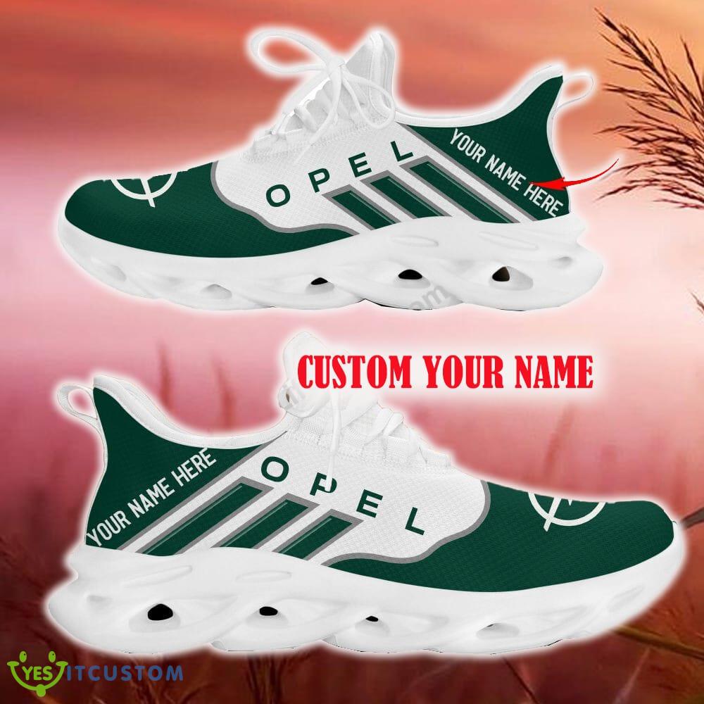 Custom Name Opel Green Car Logo Max Soul Sneakers For Fans Team Running ...