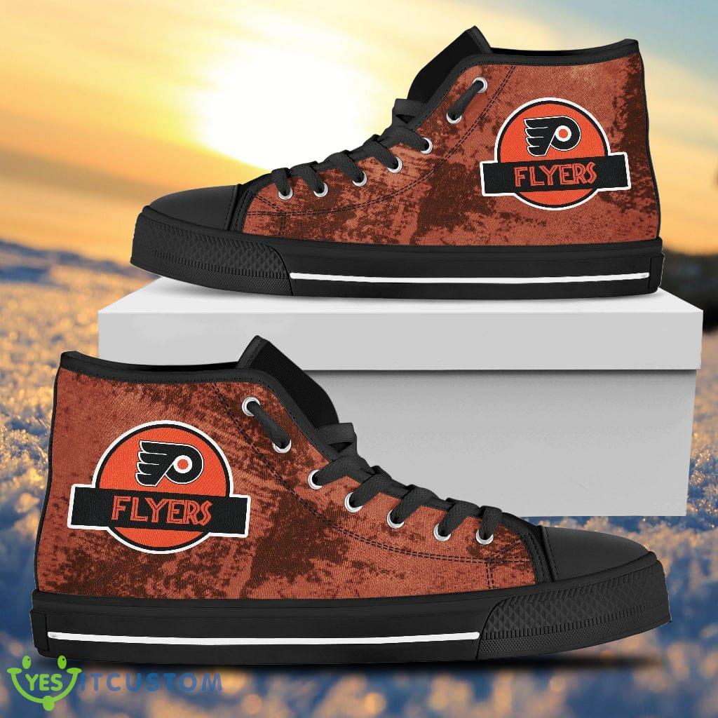 Cute Jurassic Park Philadelphia Flyers High Top Shoes Gift For ...