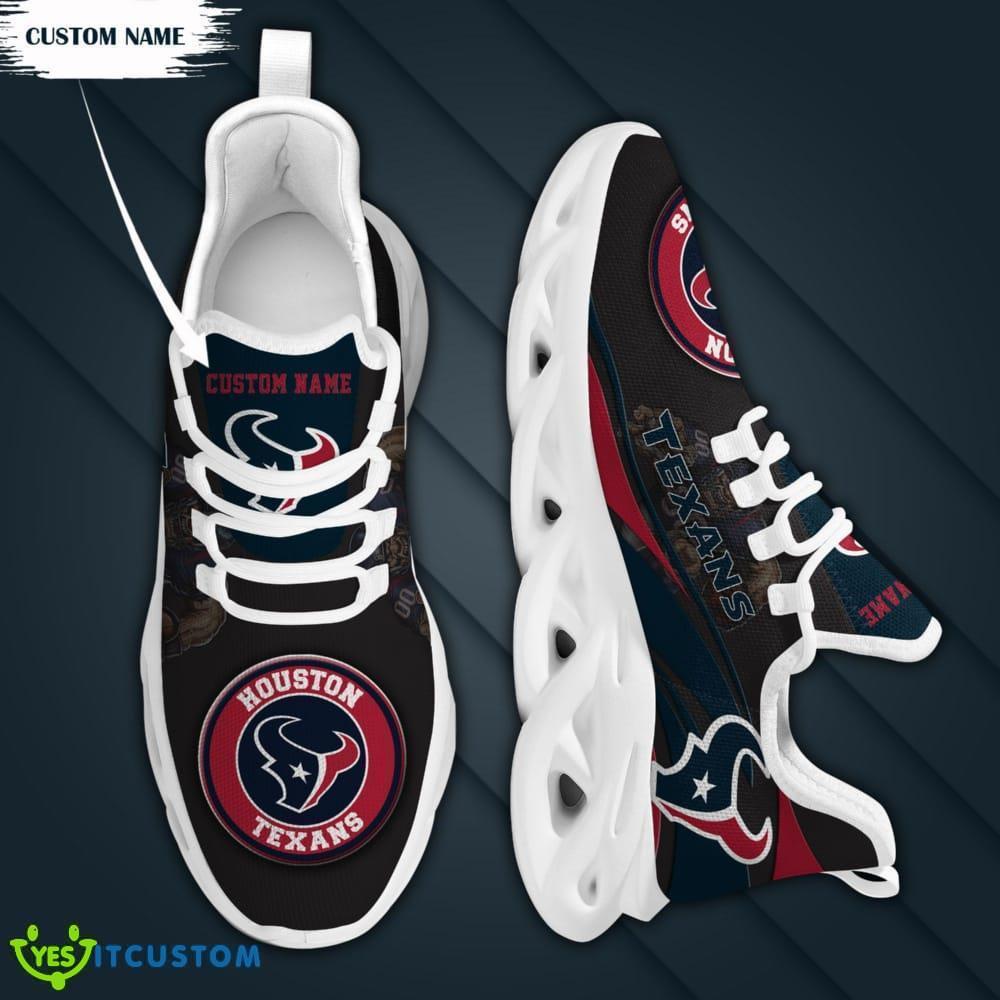 Houston Texans Mascot Custom Name Max Soul Sneakers For Men - YesItCustom