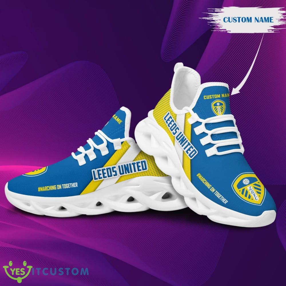 Leeds United Logo Pattern Custom Name 3D Spors Shoes New For Fans Gift ...