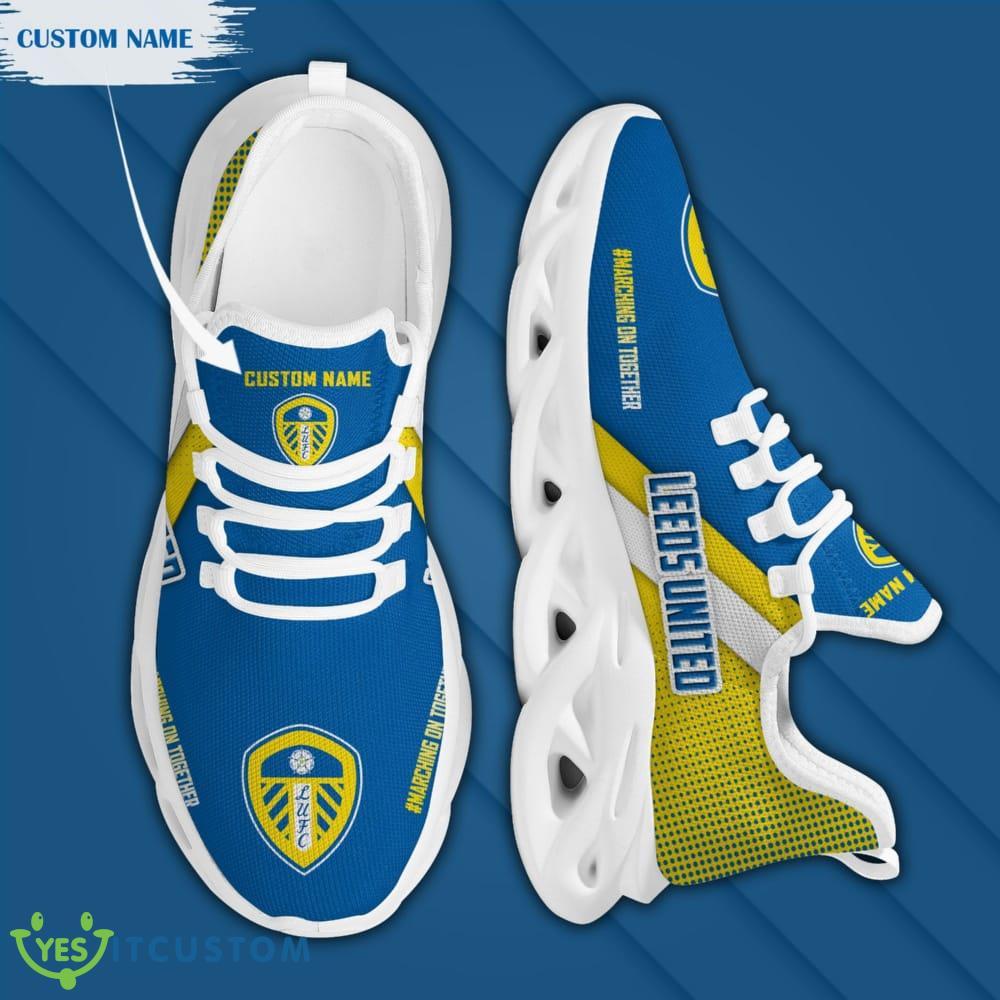 Leeds United Logo Pattern Custom Name 3D Spors Shoes New For Fans Gift ...