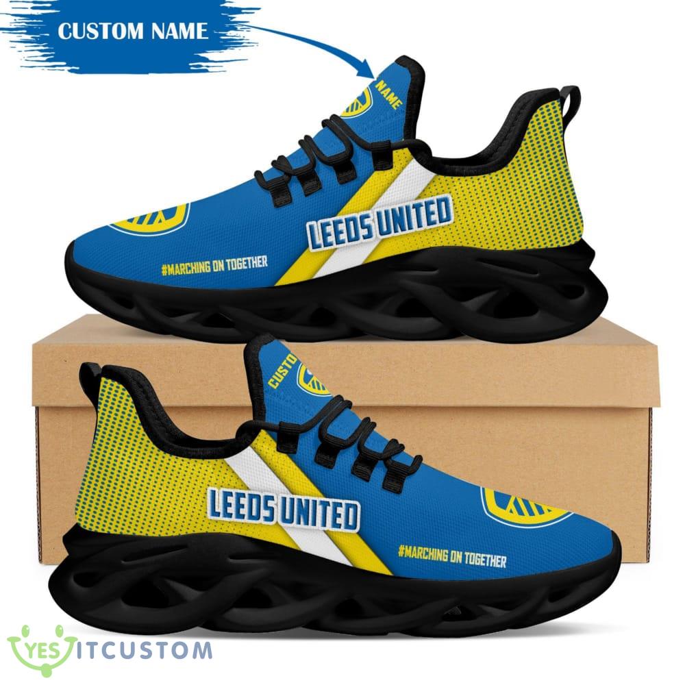 Leeds United Logo Pattern Custom Name 3D Spors Shoes New For Fans Gift ...