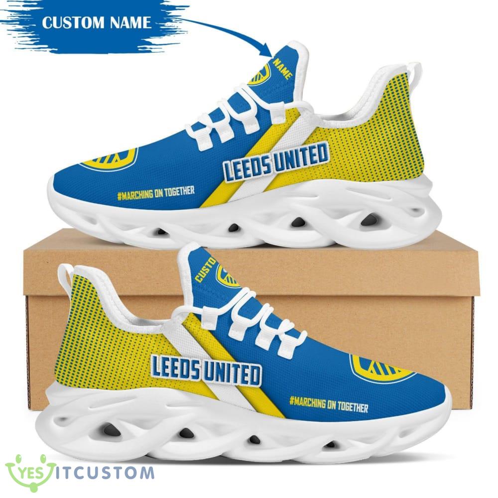 Leeds United Logo Pattern Custom Name 3D Spors Shoes New For Fans Gift ...