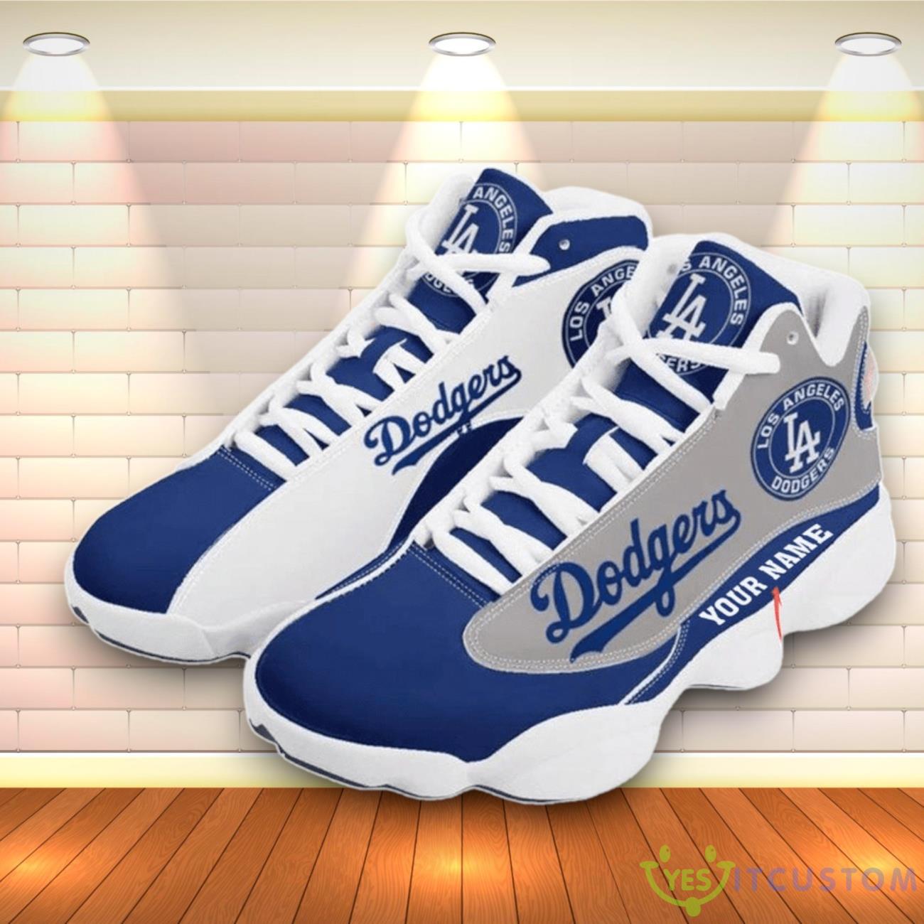 Personalized Los Angeles Dodgers Mlb Team Air Jordan 13 Sneaker Shoes ...