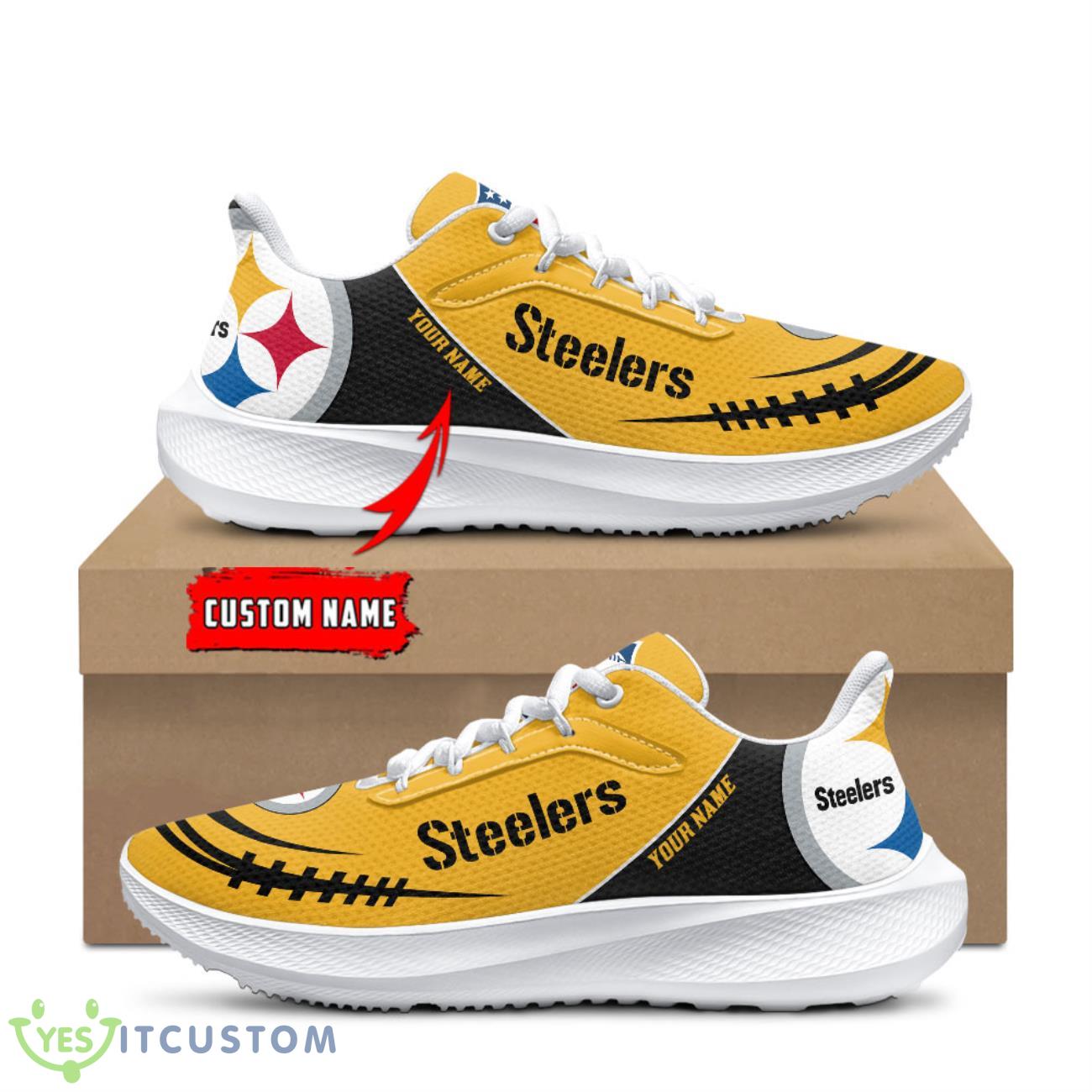 Pittsburgh Steelers NFL Pegasus Custom Name Running Shoes - YesItCustom