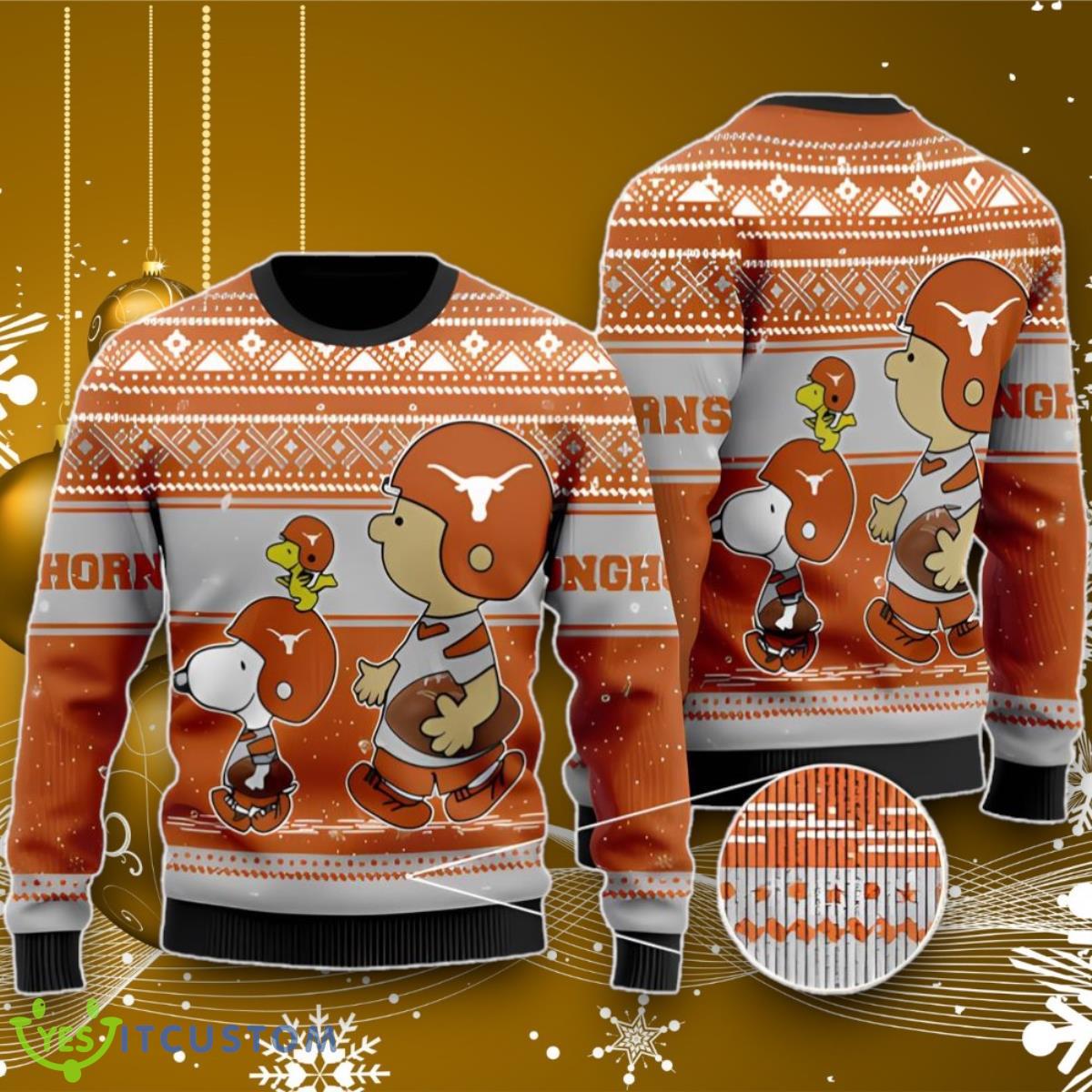 Texas Longhorns Charlie Brown Snoopy Christmas Ugly Sweater Style Gift ...