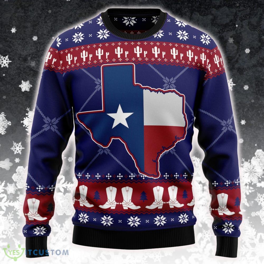 Texas Map Symbols Pattern Ugly Christmas Sweater Gift Holidays ...