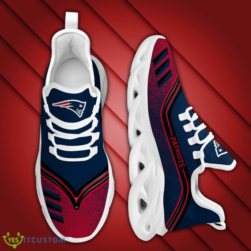 New England Patriots Logo Border Pattern Custom Name 3D Spors Shoes New ...