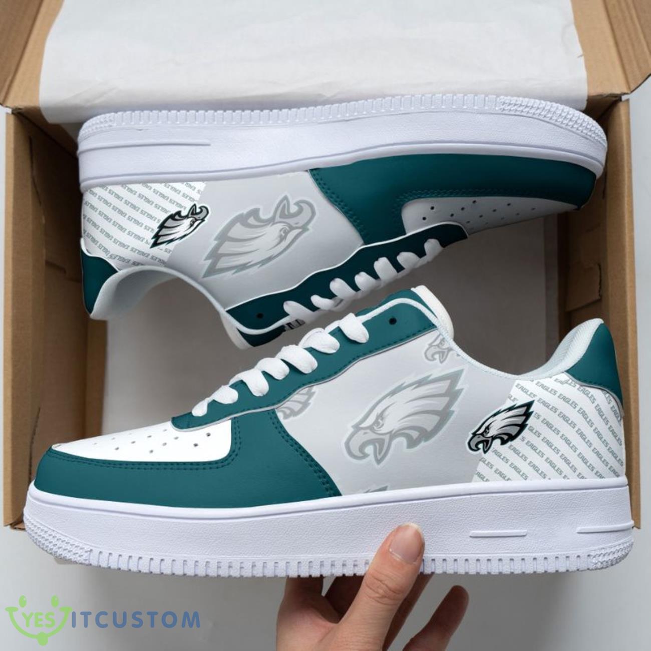 Philadelphia Eagles Basic Pattern Limited Edition Air Force Shoes ...