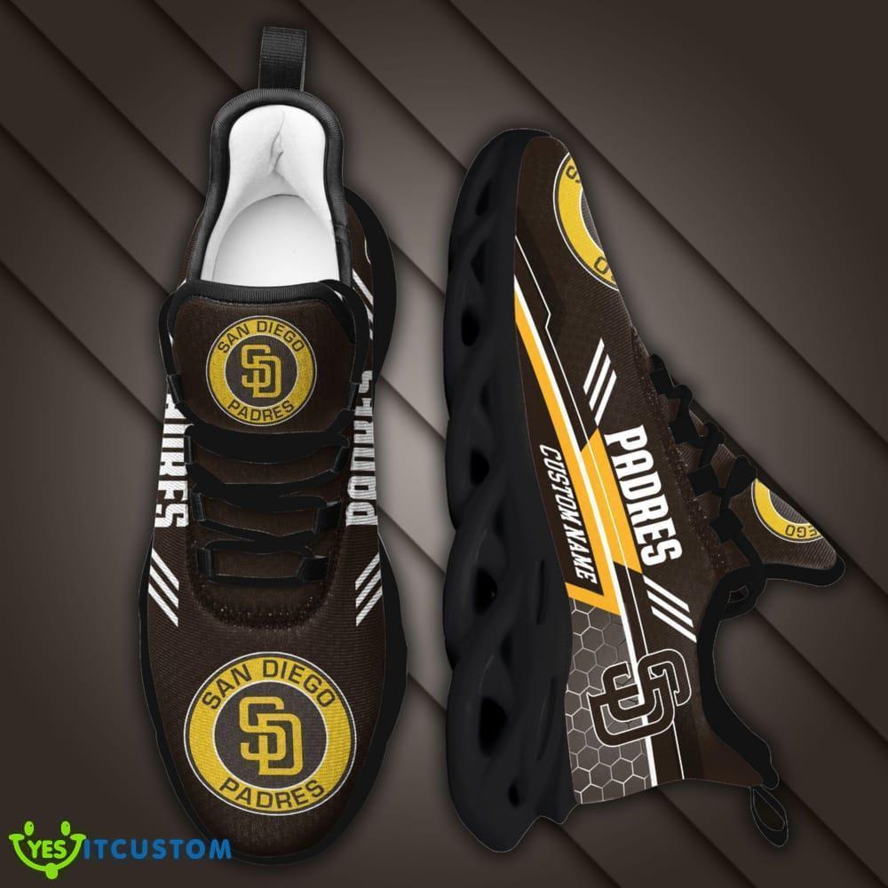 San Diego Padres Logo Pattern Custom Name 3D Spors Shoes New For Fans ...