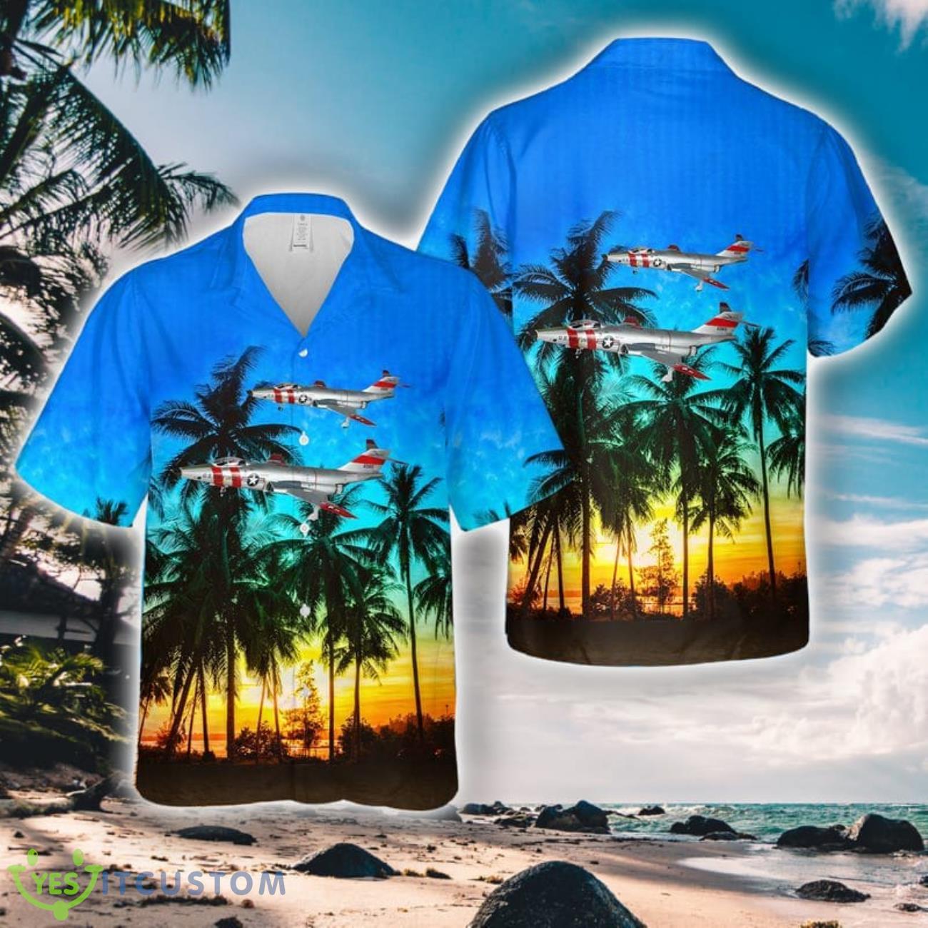 US Air Force McDonnell RF-101C Voodoo Sun Run Aloha Short Sleeve 3D ...