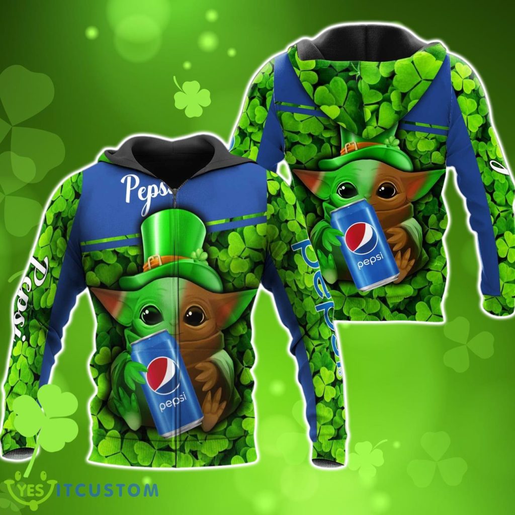 Pepsi Baby Yoda St Patrick’s Day 3D Hoodies For Men And Women - YesItCustom