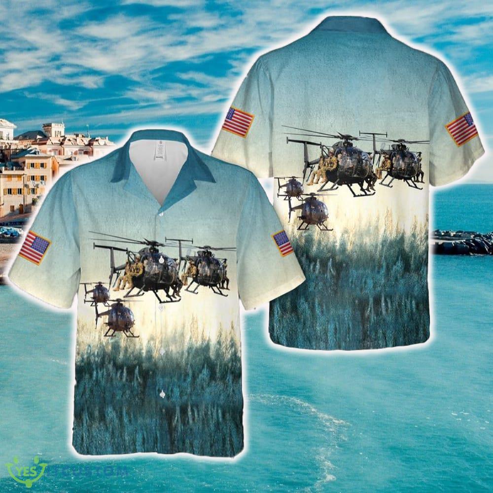 US Army Boeing AH-6 The Little Bird Hawaiian Shirt Tropical Beach ...